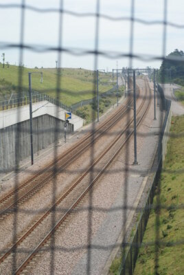Photo 6x4 Eurostar Line at Sandling Hythe/TR1634 At this point, the ...