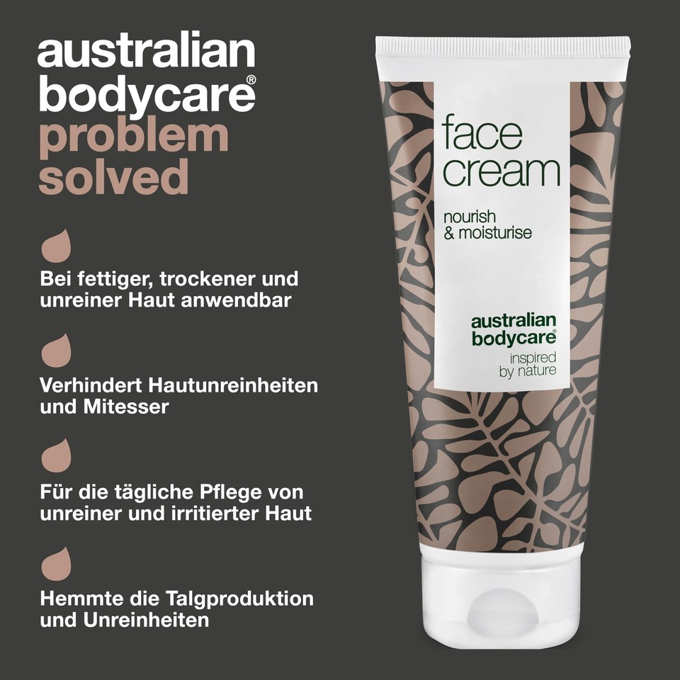 Gesichtscreme gegen Akne Pickel & Mitesser 100 ml - Schnell einziehende ...