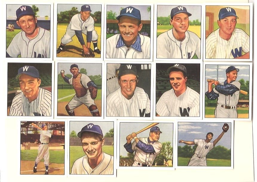 1950 Bowman Reprint set Washington Senators 14 cards as shown | eBay