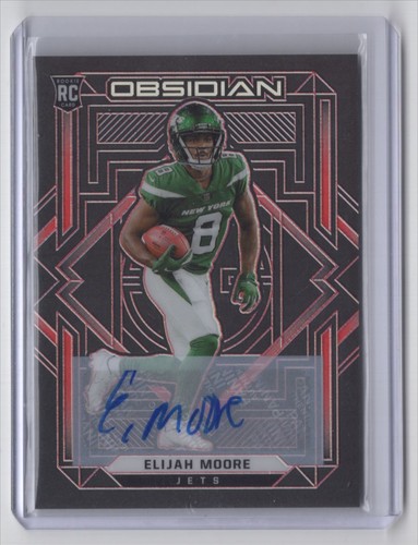 2021 Panini Obsidian Rookie Autos Electric Etch Red Elijah Moore Rookie ...