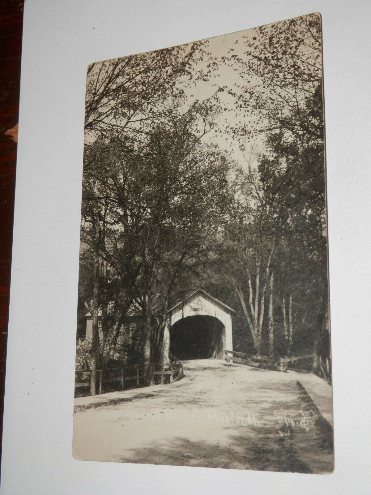 PROCTOR VT - REAL PHOTO POSTCARD RPPC - 1908 - COVERED BRIDGE | eBay