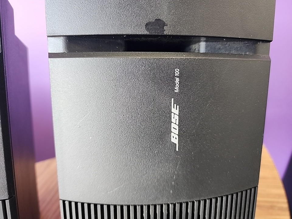Bose Model 100 Speakers Pair Black Surround Stereo | eBay