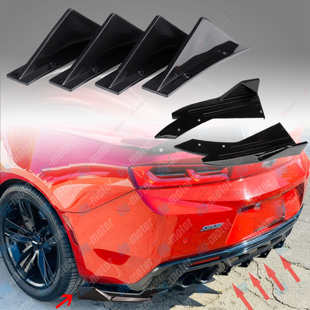 Rear Bumper Add-on Shark Fin Diffuser Extension Lip For Chevy Camaro SS ...