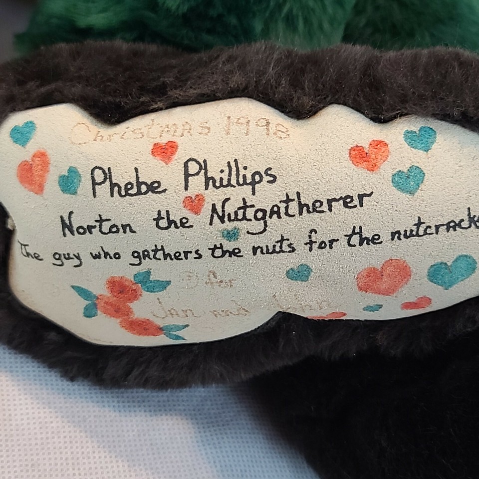 Phebe Phillips VTG Christmas 1998 Norton The Nutgatherer Plush Neiman ...