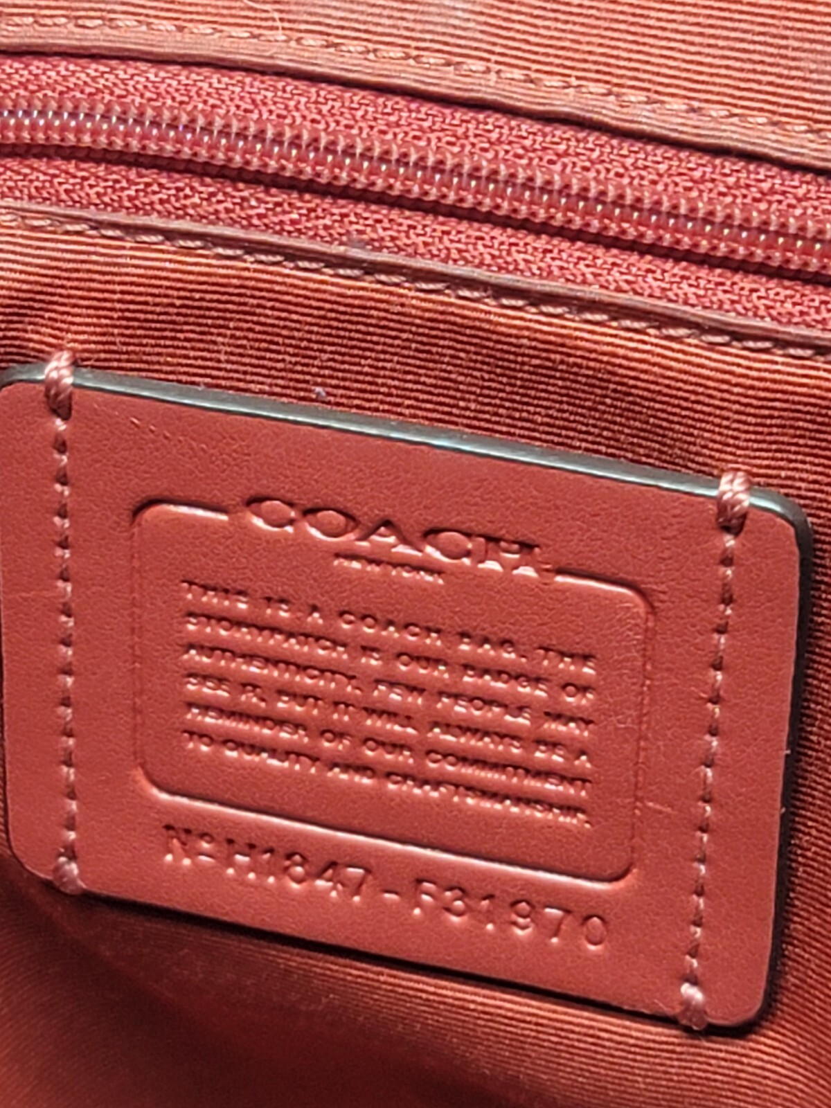 Coach Ava Crossgrain Leather Top Zip Tote Bag Red F31970 Shoulder ...