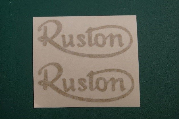Ruston logo decal sticker - car van trailer caravan stationary engine 2 ...