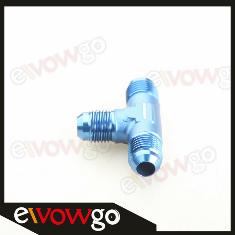 6AN AN6 AN-6 Male Flare Union Tee T-piece Fitting Adapter Blue | eBay