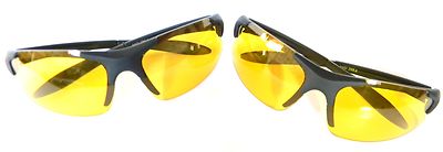 2 Yellow Safety Glasses UV Protection Sunglasses Light Enhancing ...