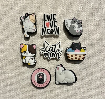 Croc Shoe Charms Set UK - Cute Cat Set (8 Charms) | eBay UK