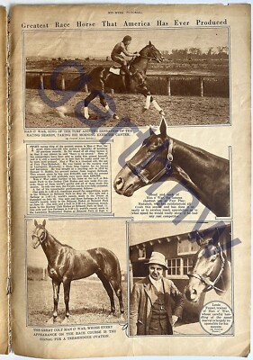 MAN O’ WAR & LOUIS FEUSTEL 1920 PICTORIAL + WALL STREET BOMB EXPLOSION ...