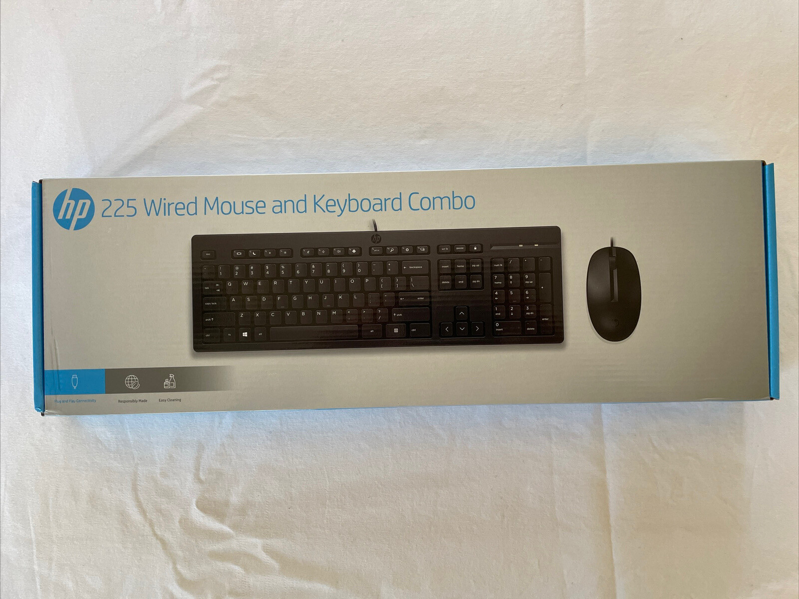 Box of quantity 6 - HP 225 Wired Mouse and Keyboard Combo (286J4AA ...