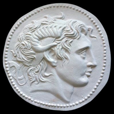 Alexander the Great Lysimachus coin plaque Replica Reproduction (white ...
