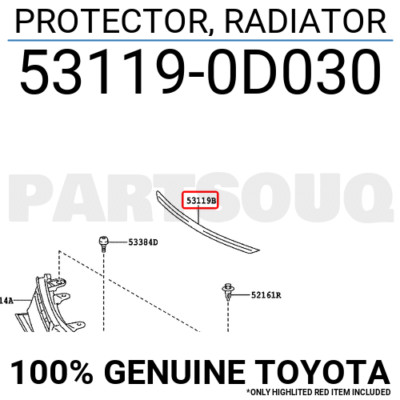 531190D030 Genuine Toyota PROTECTOR, RADIATOR 53119-0D030 | eBay