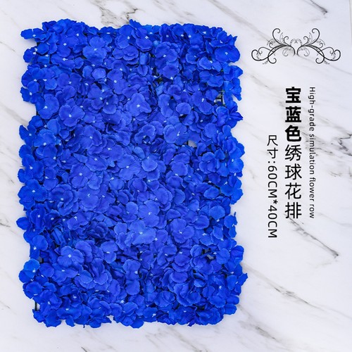 1Pc Artificial Loyal Blue Hydrangea Flower Backdrop Wall Panel Wedding ...