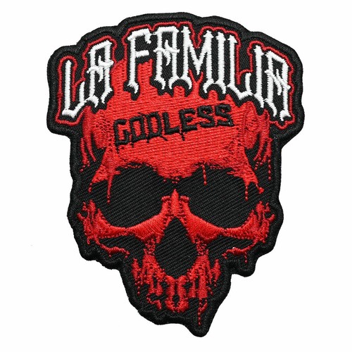 Aufnäher Aufbügler Patch La Familia FCK GODLESS Totenkopf death skull ...