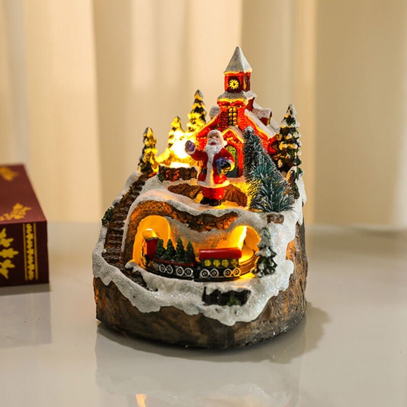 LED Crafted Polyresin Christmas House Collectable Figurine Powered | eBay