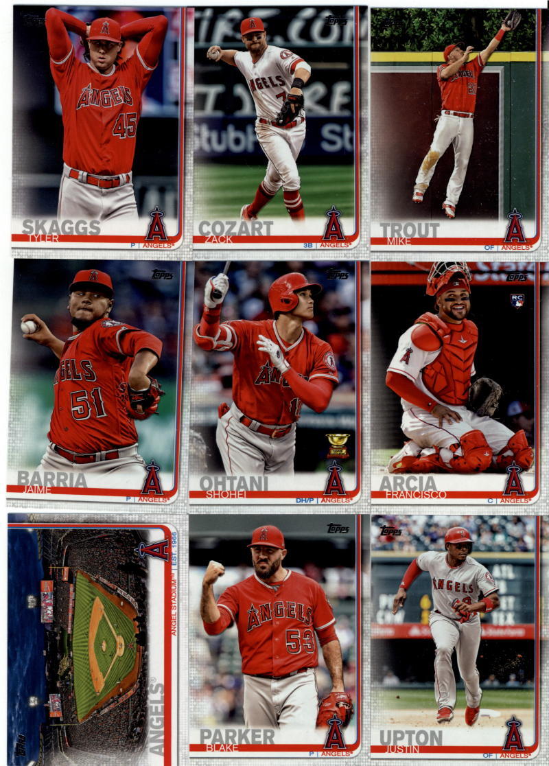 2019 Topps Los Angeles Angels of Anaheim Team Set Series 1&2 with ...