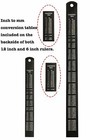 Set of 2 PREMIUM Steel Rulers 12 inch 6 inch Metric CM Imperial School ...