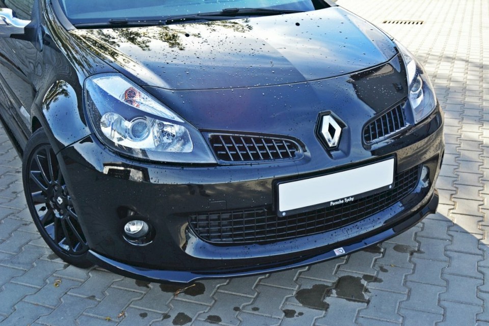 For Renault Clio Mk3 RS Front Diffuser Diffusor Maxton Design Gloss ...
