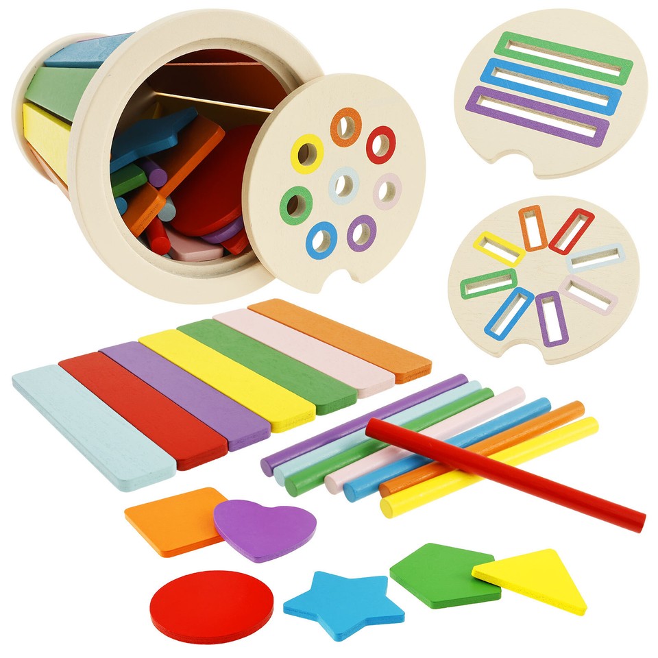 Color Sorting Toy Wood Color Matching Toy Educational Color Sorting ...