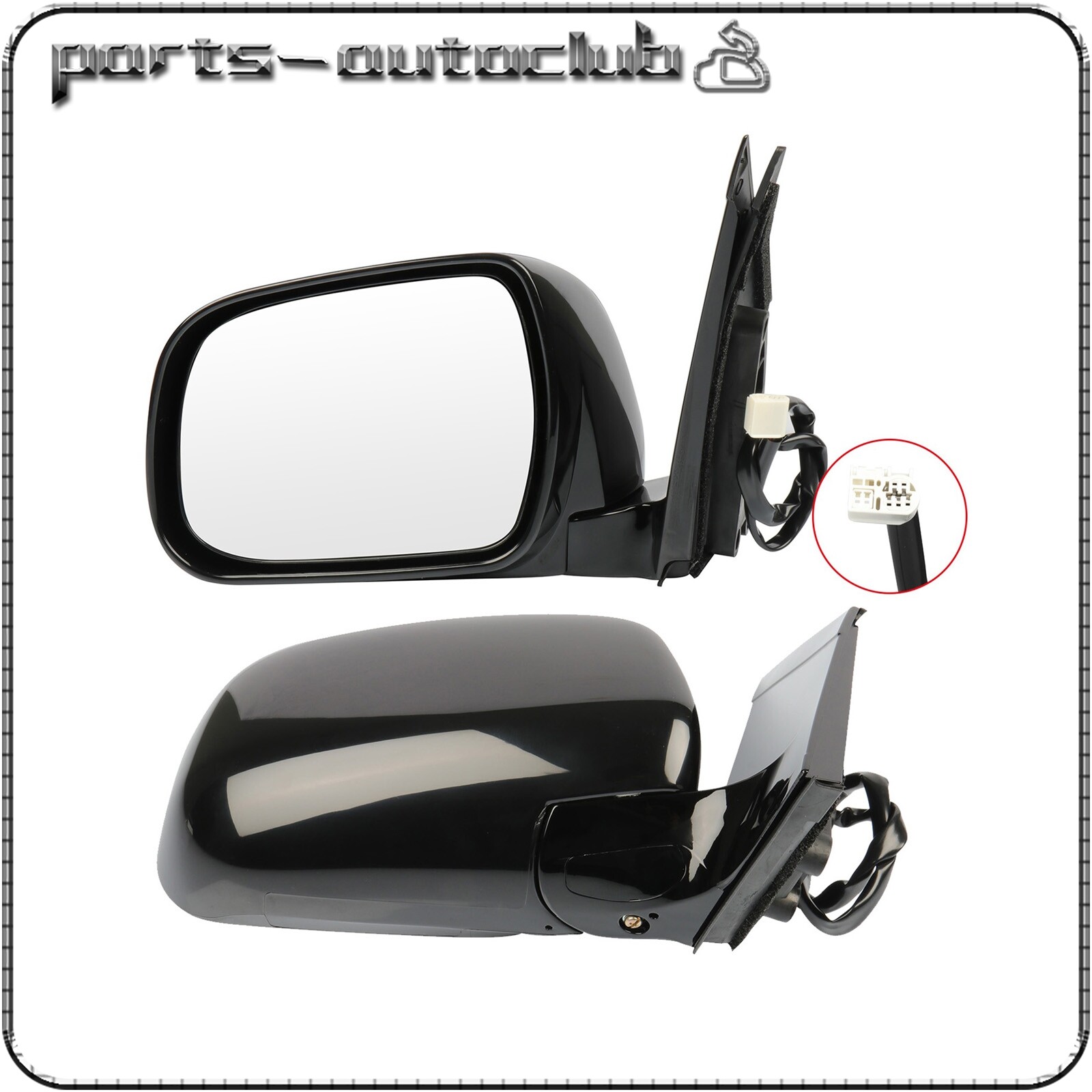 Pair Set Side Mirrors Black Power Heated Fits 2004-2009 LEXUS RX330 ...