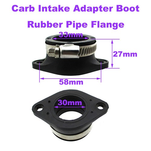 Carb Intake Adapter Boot Rubber Pipe Flange For Zongshen 2V 190cc Pit ...