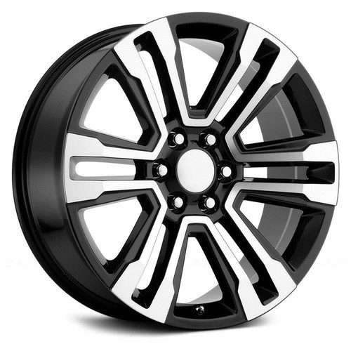 22 inch 22x9 OE Performance 182BM Black Machined wheels rims 6x5.5 ...