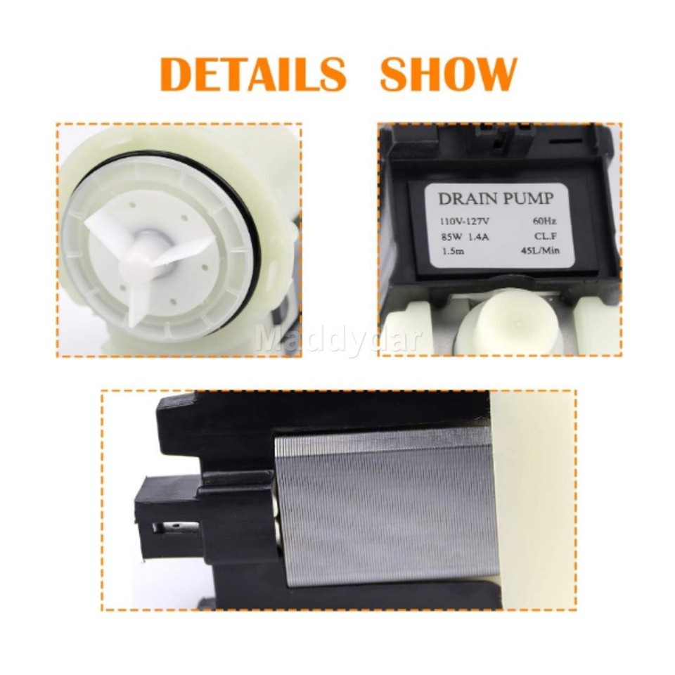 280187 8181684 Washer Drain Pump Motor - Compatible with Whirlpool Duet ...