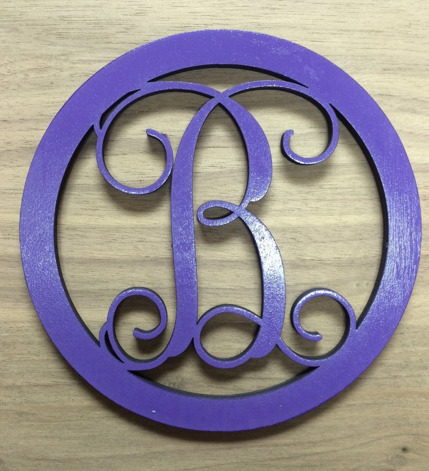 Custom Wooden Initial, Round, Various Sizes, Unfinished, Laser Cut | eBay