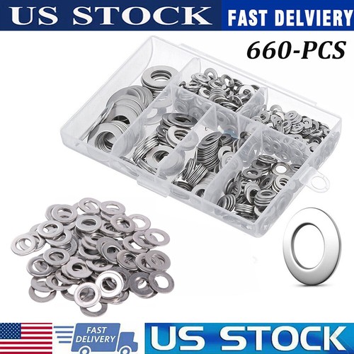 660Pcs Flat Washer 304 Stainless Steel Washers Assortment Set M3-M10 | eBay