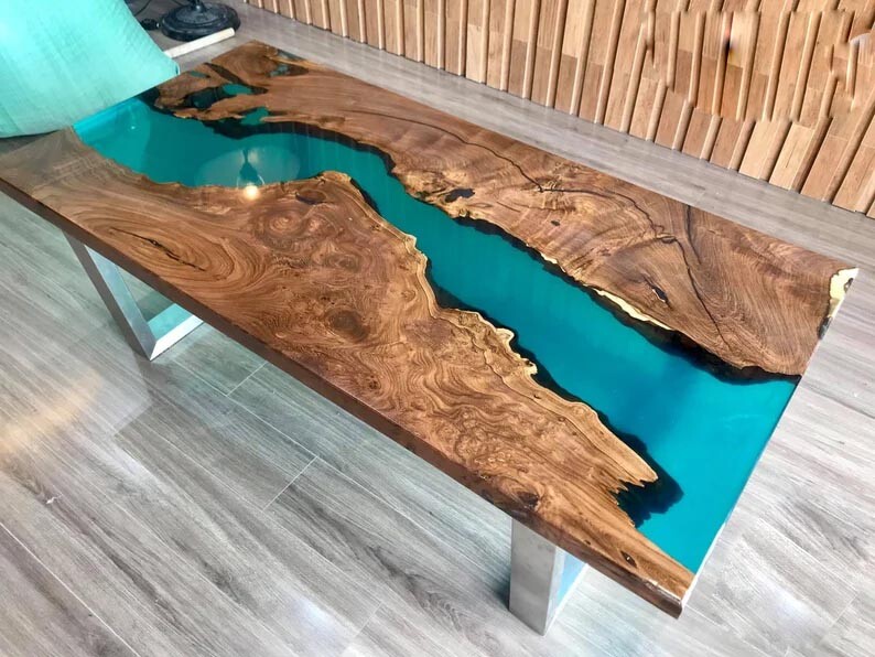 epoxy resin table, Resin table top,River epoxy resin table, Epoxy Resin ...