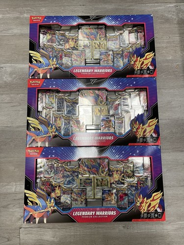 Pack of 3 Box - Pokemon Trading Card Games LEGENDARY WARRIORS Premium ...