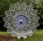 Periwinkle Clear Double Petal Glass Garden Flower Repurposed Suncatcher ...