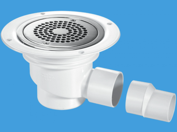 McALPINE Wet Room Shower Gully Drain TSG1-ANTI/LG Trapped Anti-Ligature ...