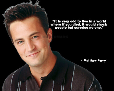 Actor Matthew Perry Quote It is very odd to live in a world PUBLICITY ...