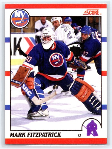1990 Score American #102 Mark Fitzpatrick Hockey New York Islanders ...
