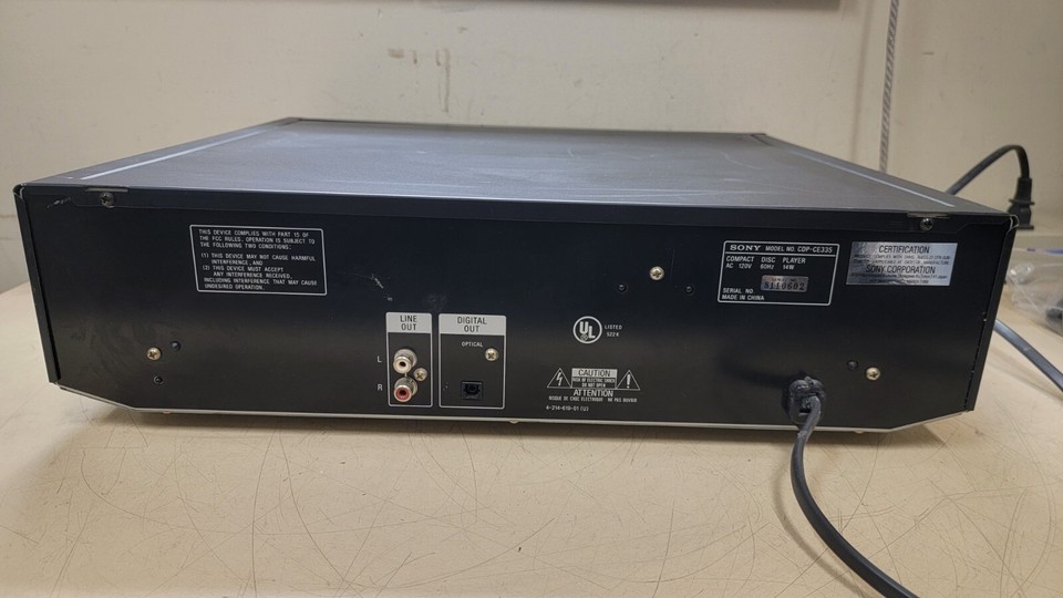 Sony CDP-CE335 5 Disc CD Changer/Player | eBay