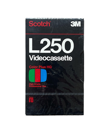 Scotch 3M Beta Format Videocasette L-250 VideoTape Cassettes 30 60 90 m ...
