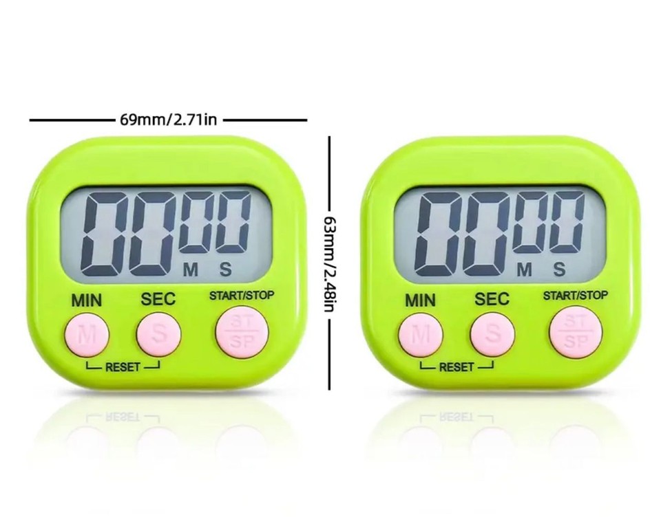 Digital Large Clock Kitchen Cooking Timer Count-Down Up Loud LCD Alarm ...
