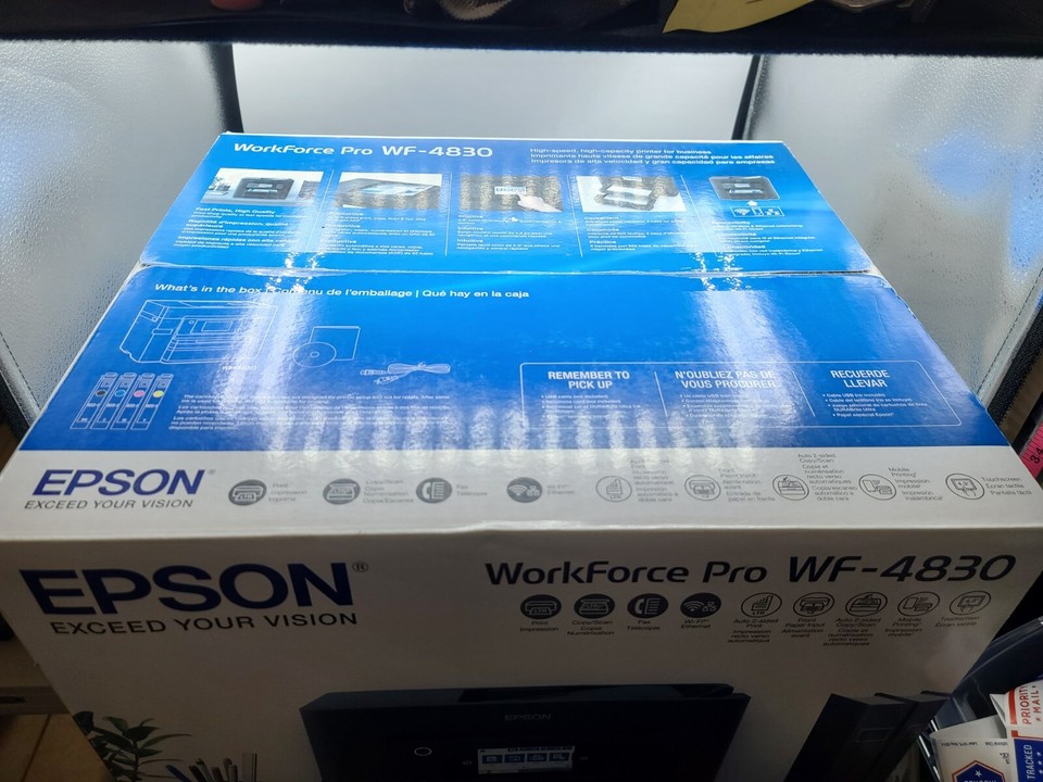 Epson Workforce Pro WF-4830 Inkjet Color All-In-One Printer -NEW- P111 ...