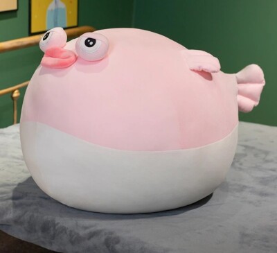 Pink Large Puffer Fish 28" Hug Pillow Stuffed Animal Plush Toys Doll ...