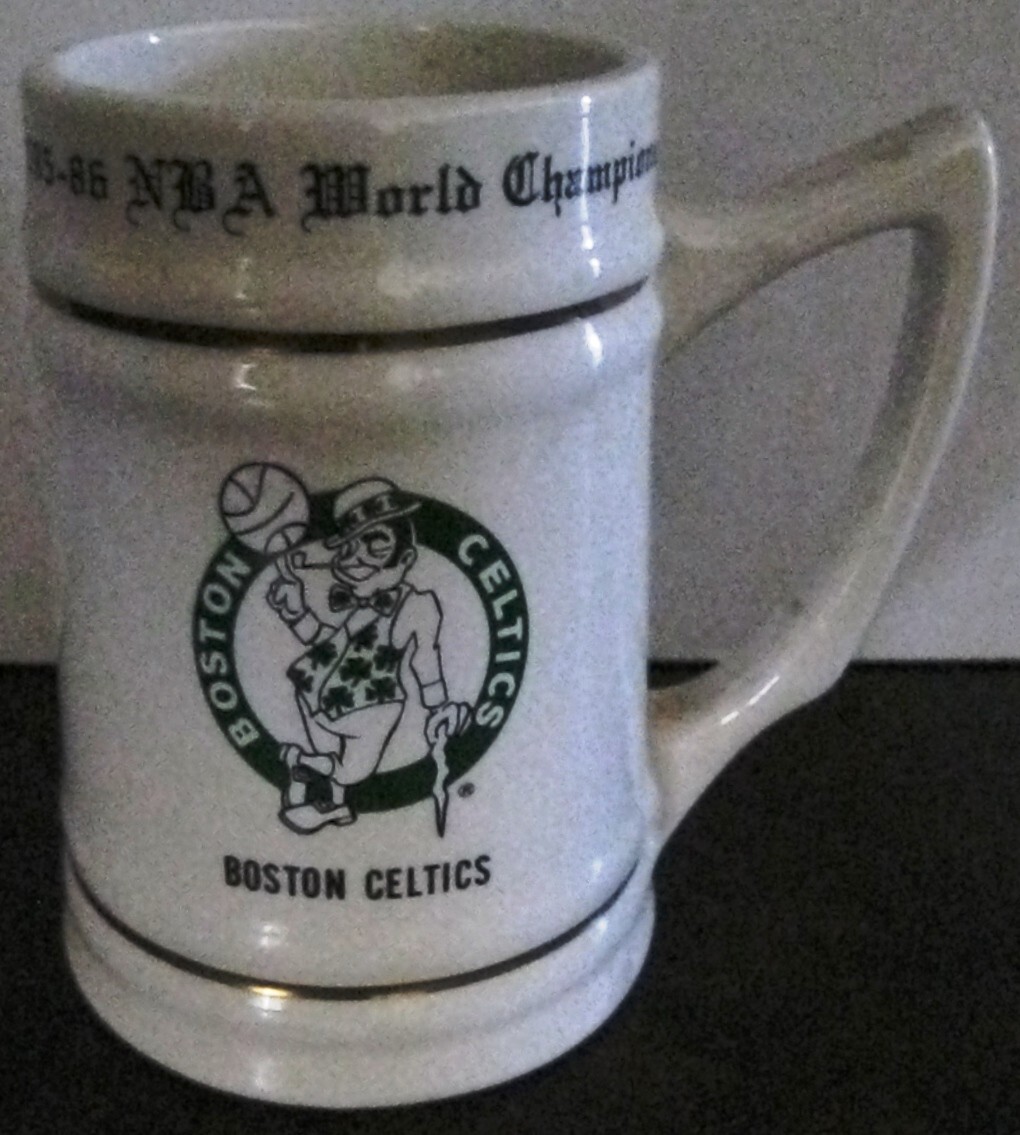 BOSTON CELTICS 1985-86 NBA WORLD CHAMPIONS MUG / STEIN / TANKARD ...