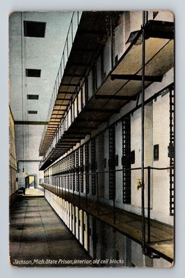 Jackson MI-Michigan State Prison Interior Old Cell Block Vintage ...