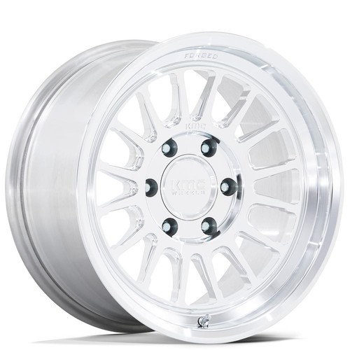 18x9" KMC Wheels KM447 Impact Raw Machined Off-Road Monoblack Forged(5 ...