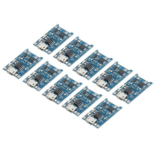 TP4056 MICRO USB 4.5-5.5V 1A Battery Charger Module Board Pack of 10 ...