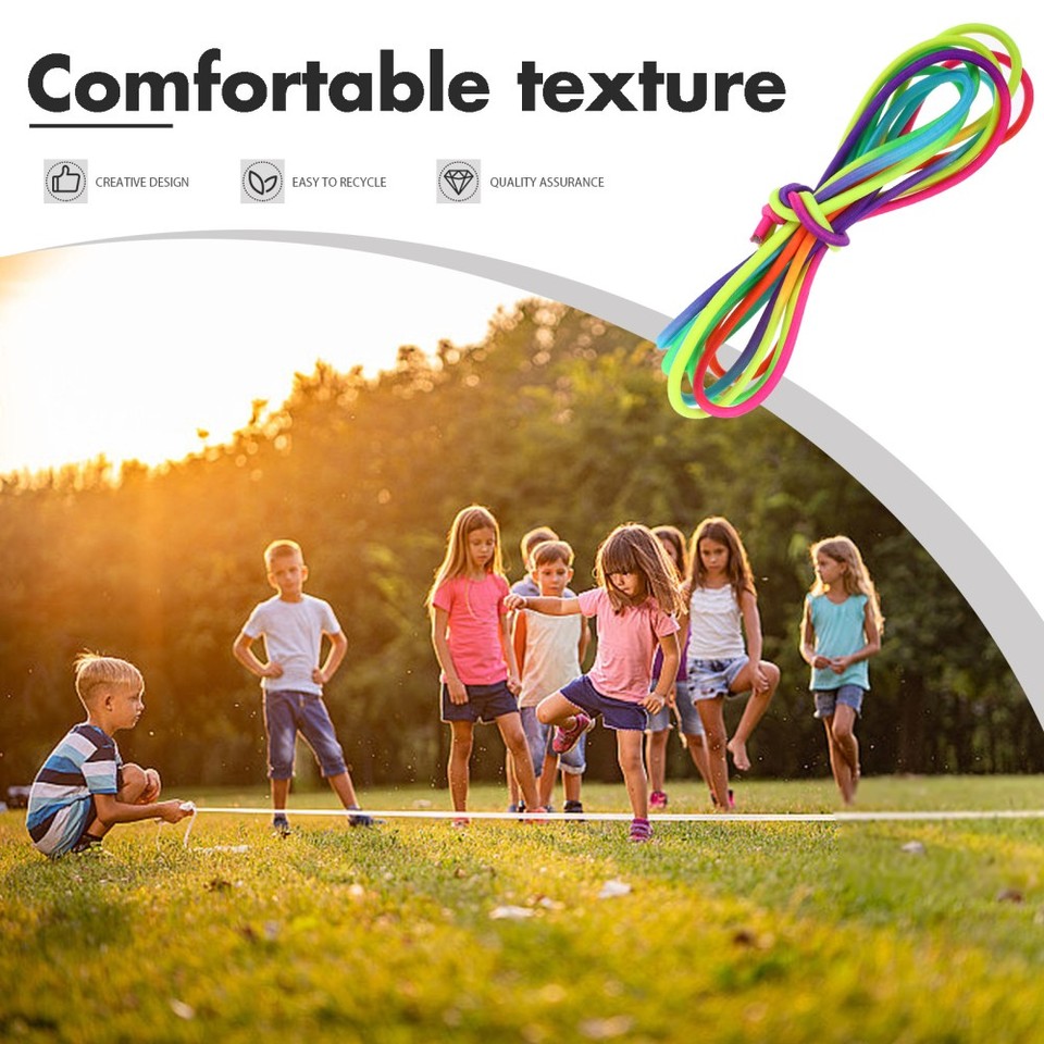 Jumping Rubber Band Toys Kid Child Fitness Funny Skipping Rope Elastic ...