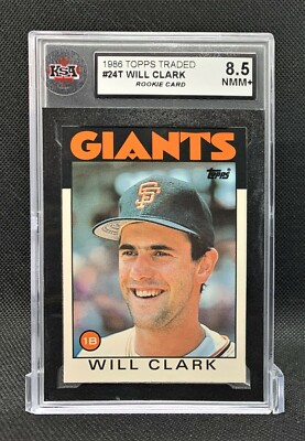 1986 Topps Traded WILL CLARK Rookie Card #24T KSA 8.5 NMM+ RC | eBay