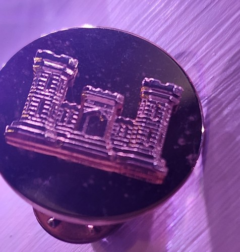 US Army WWII Engineer Corps Brass Castle KREW G-I Pin Vintage Gold Tone ...