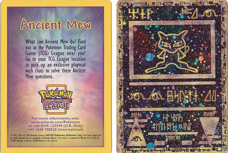 ANCIENT MEW (SEALED) Full-Art Holo Rare Movie Pokemon 2000 Promo ...
