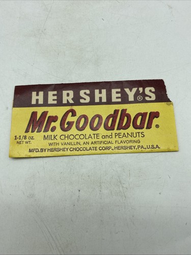 Rare 1950s Hersheys Mr Goodbar Label Wrapper 2 | eBay